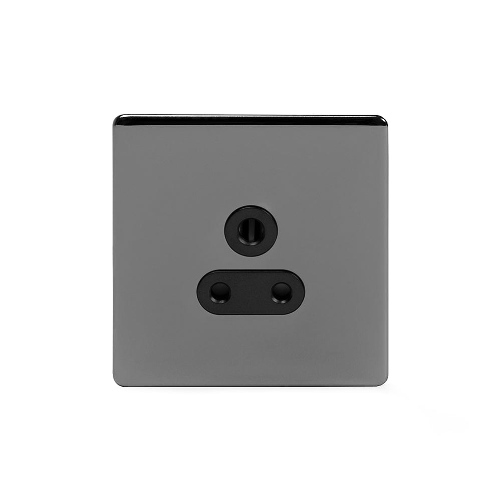 Screwless Black Nickel 5 Amp Unswitched Plug Socket SE Home screwless-black-nickel-5-amp-unswitched-plug-socket-se-home