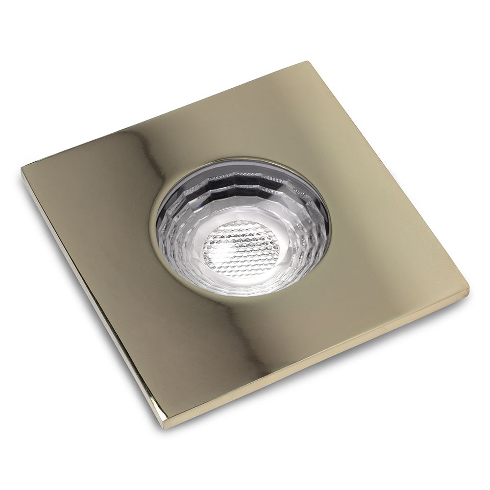 Polished Brass GU10 Fire Rated IP65 Square Downlight – SE Home