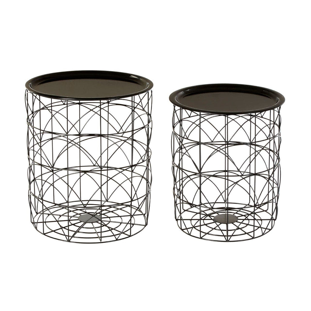 Black Wire Basket Tables Set Of 2 – SE Home