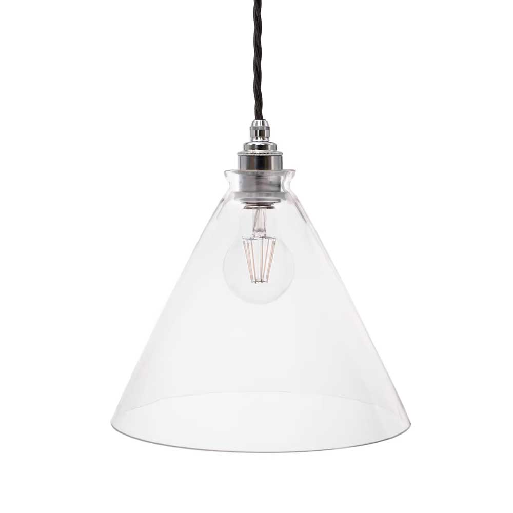 Thomas Clear Glass Pendant Light - Nickel – SE Home