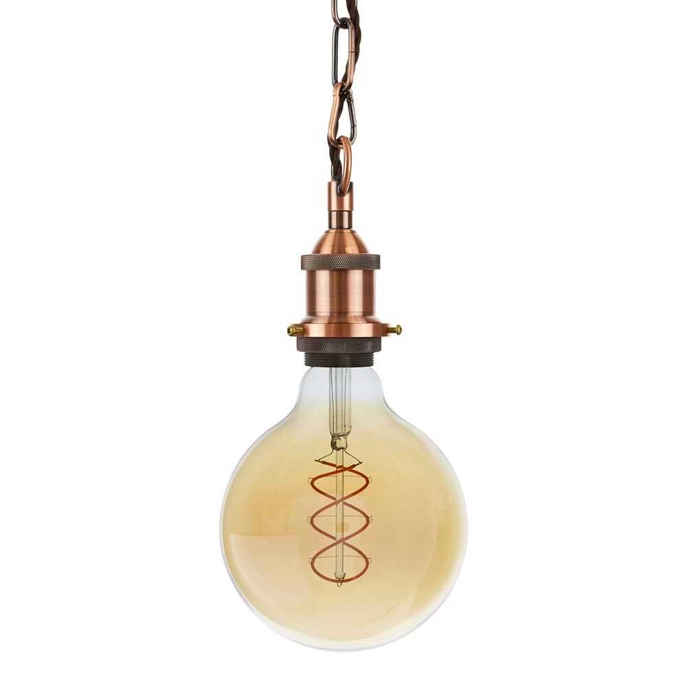 Antique Copper Decorative Bulb Holder with Chain – SE Home
