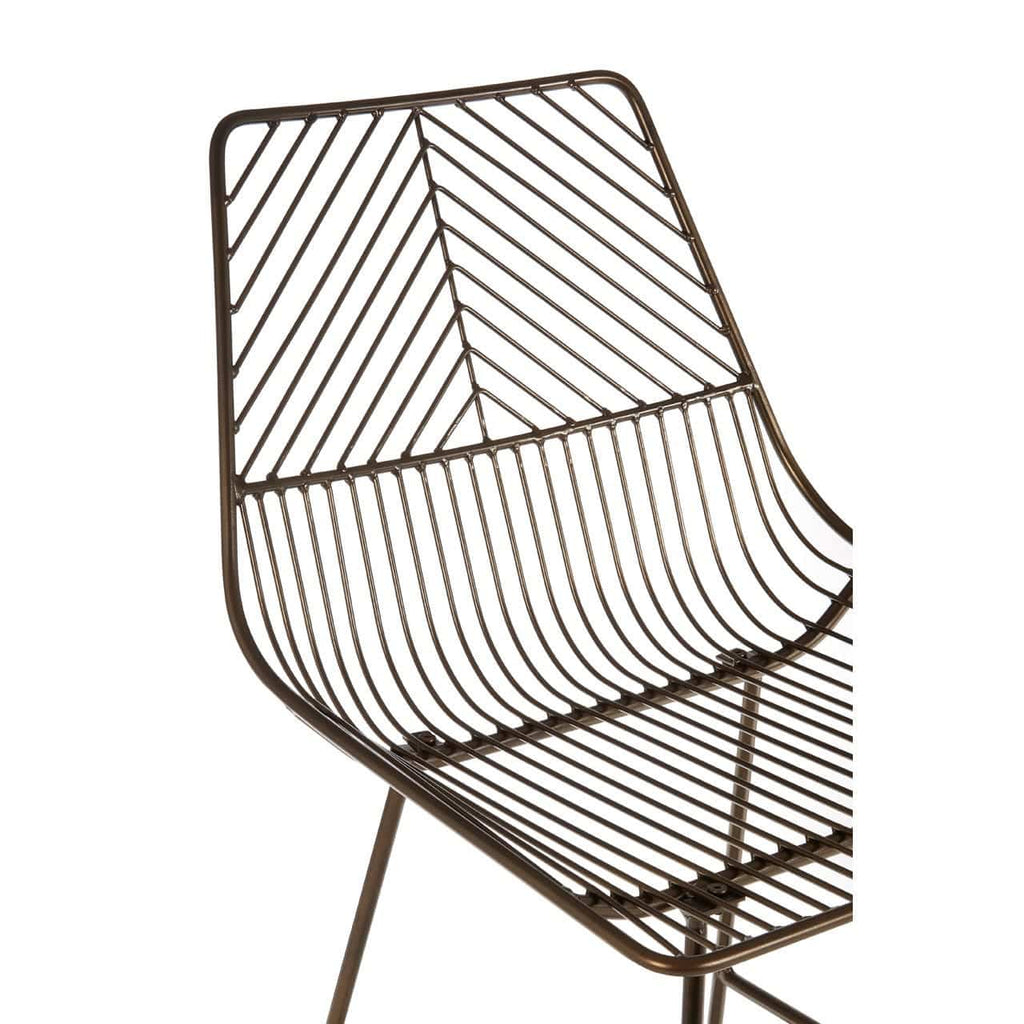 District Wire Bar Chair With Bronze Metal – SE Home