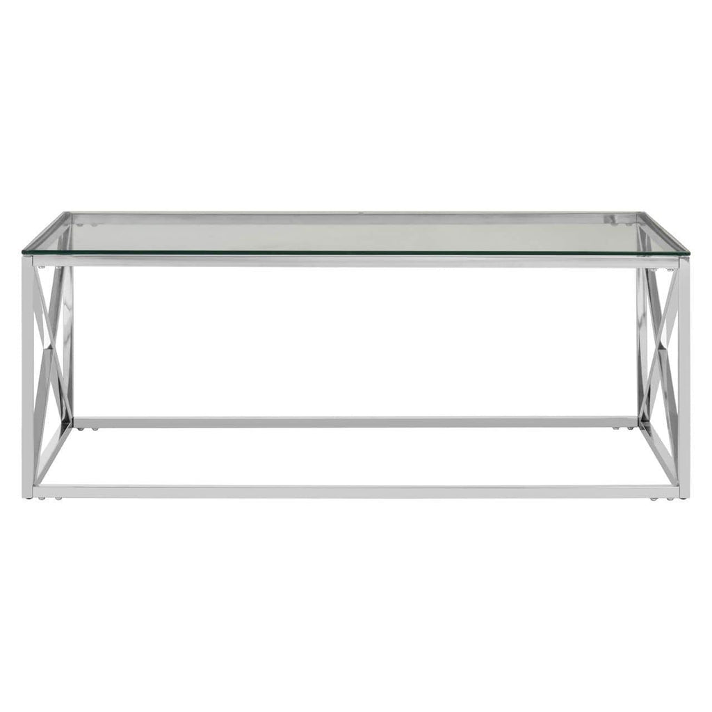 Allure Silver Cross Design Coffee Table – SE Home