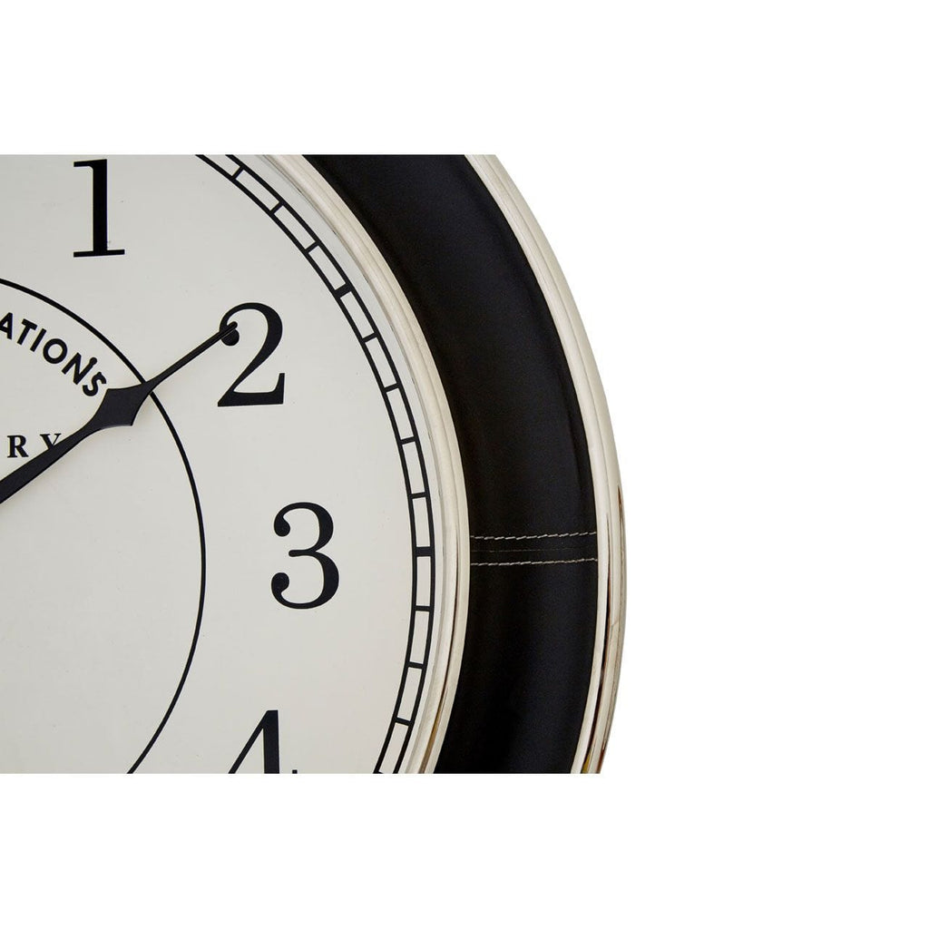 Churchill Black Genuine Leather Wall Clock – SE Home