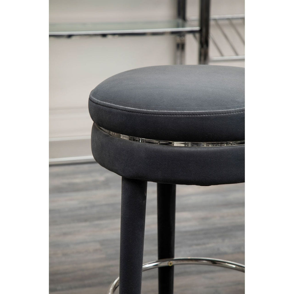 New York Grey Velvet Bar Stool – SE Home