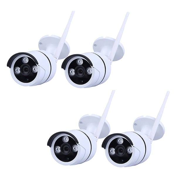 Outdoor Wireless IP Camera System WIFI NVR (4 IP Cameras with a NVR. 4 ...