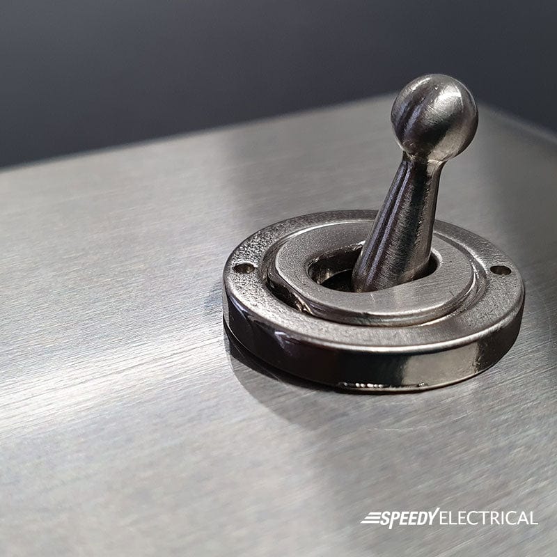 Screwless Brushed Chrome 13A 1 Gang Double Pole Plug Socket – SE Home