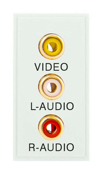 Triple RCA Module with Screw Terminals - White – SE Home