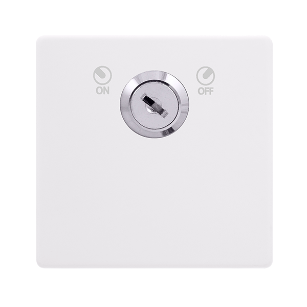 Screwless Plate Polar White 20A Double Pole Key Lockable Switch - Pola ...