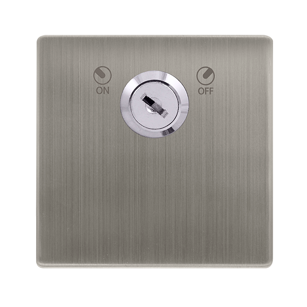 Screwless Plate Stainless Steel 20A Double Pole Key Lockable Switch ...