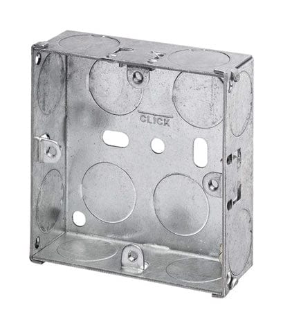 1 Gang 25mm Deep Galvanised Steel K.O. box – SE Home