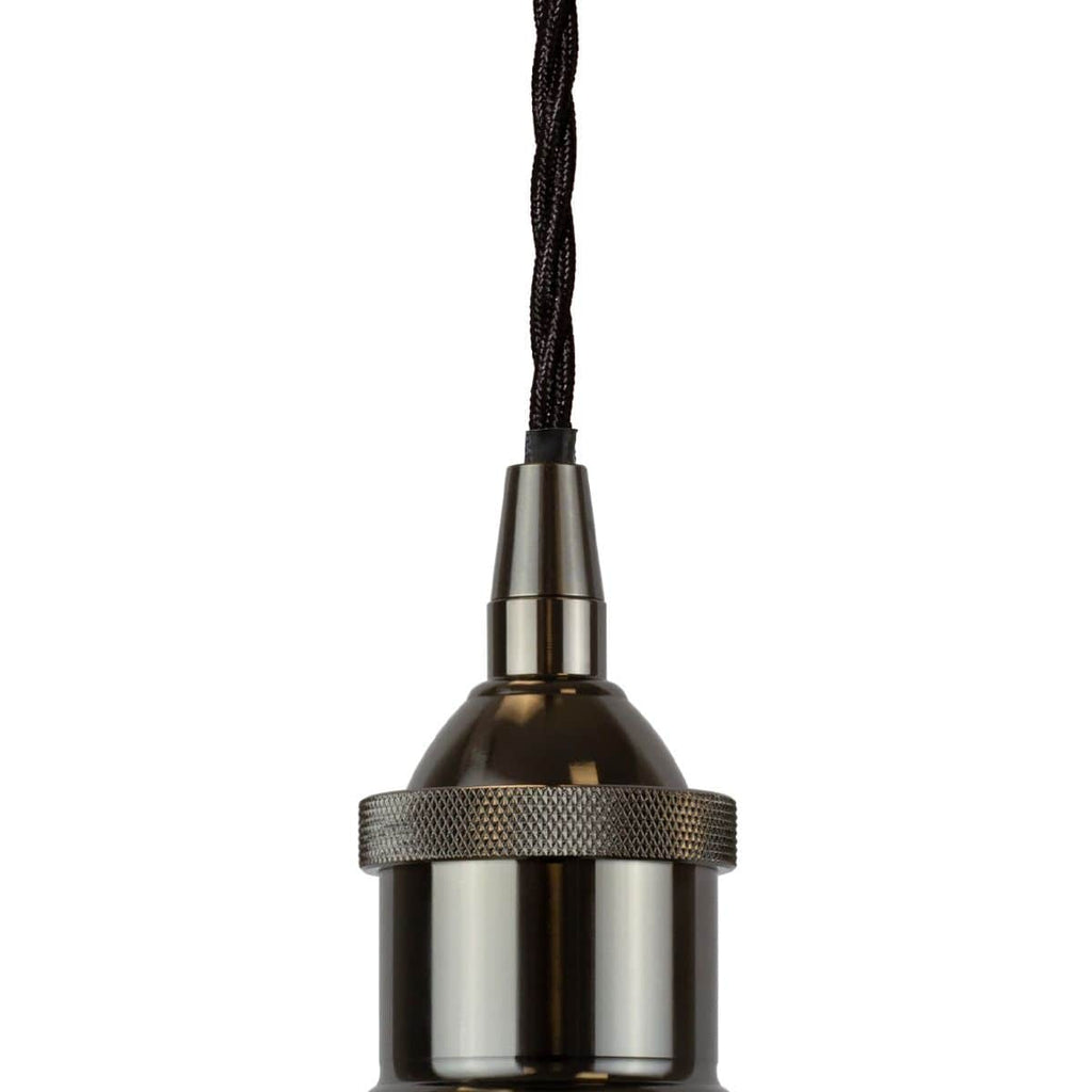 Duck Egg Blue Small Trinity Metal Painted Pendant Light - Black Nickel ...