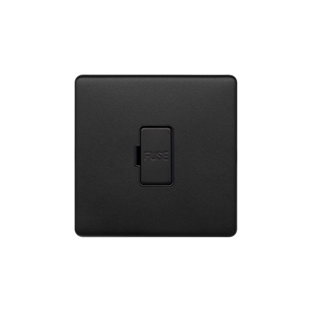 Screwless Matt Black 13A Unswitched Fused Connection Unit (FCU) – SE Home